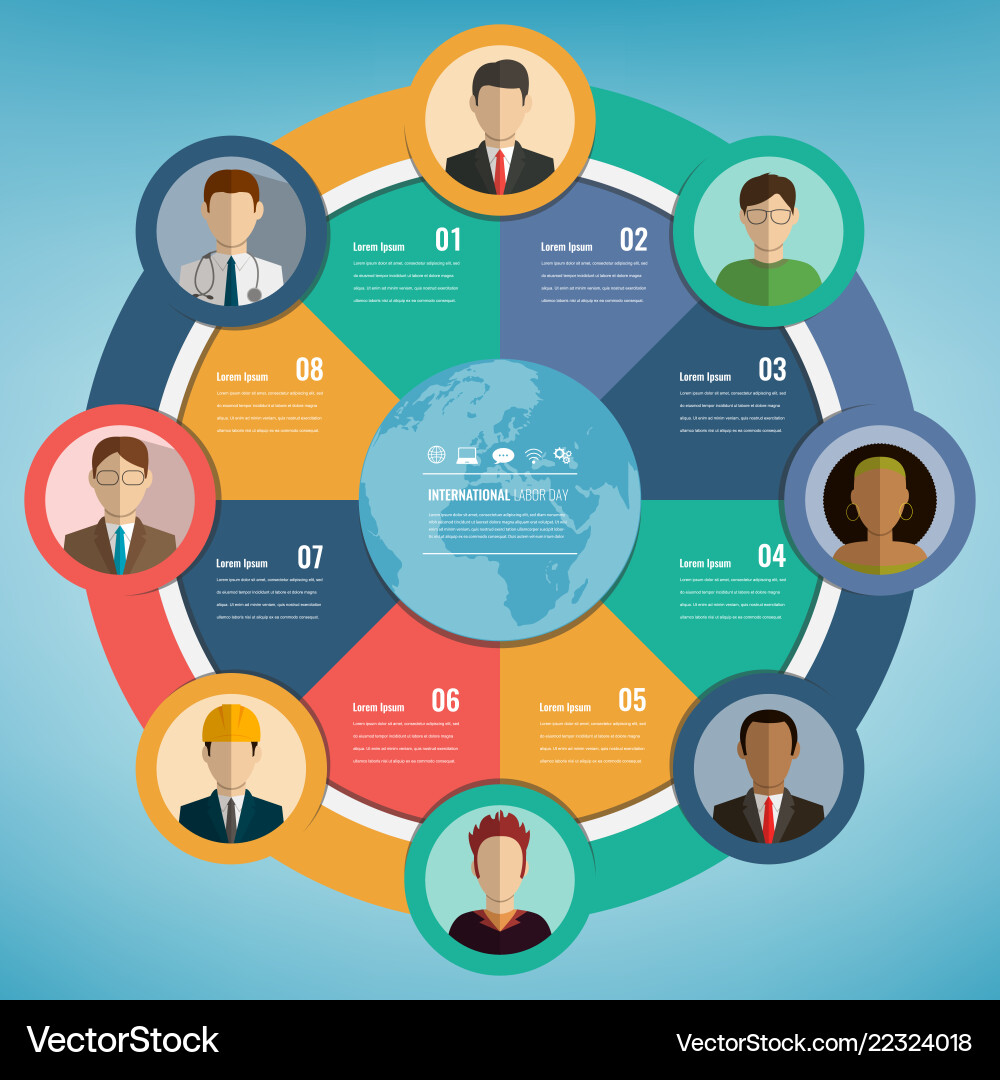 People of different occupations with infographics Vector Image