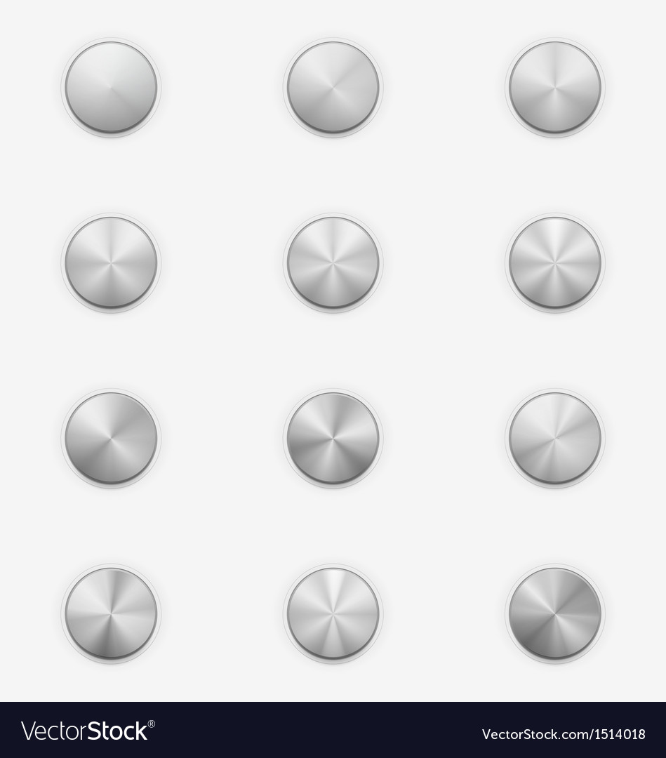 Volume knobs music controls Royalty Free Vector Image