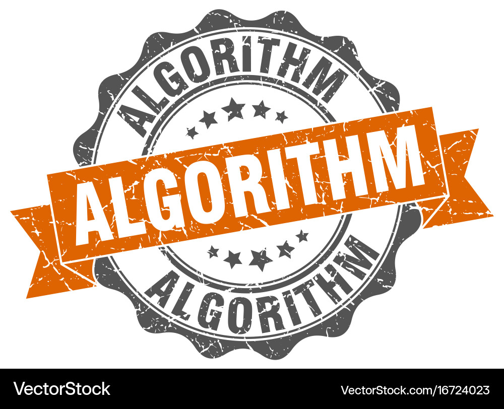 Algorithm stamp sign seal Royalty Free Vector Image