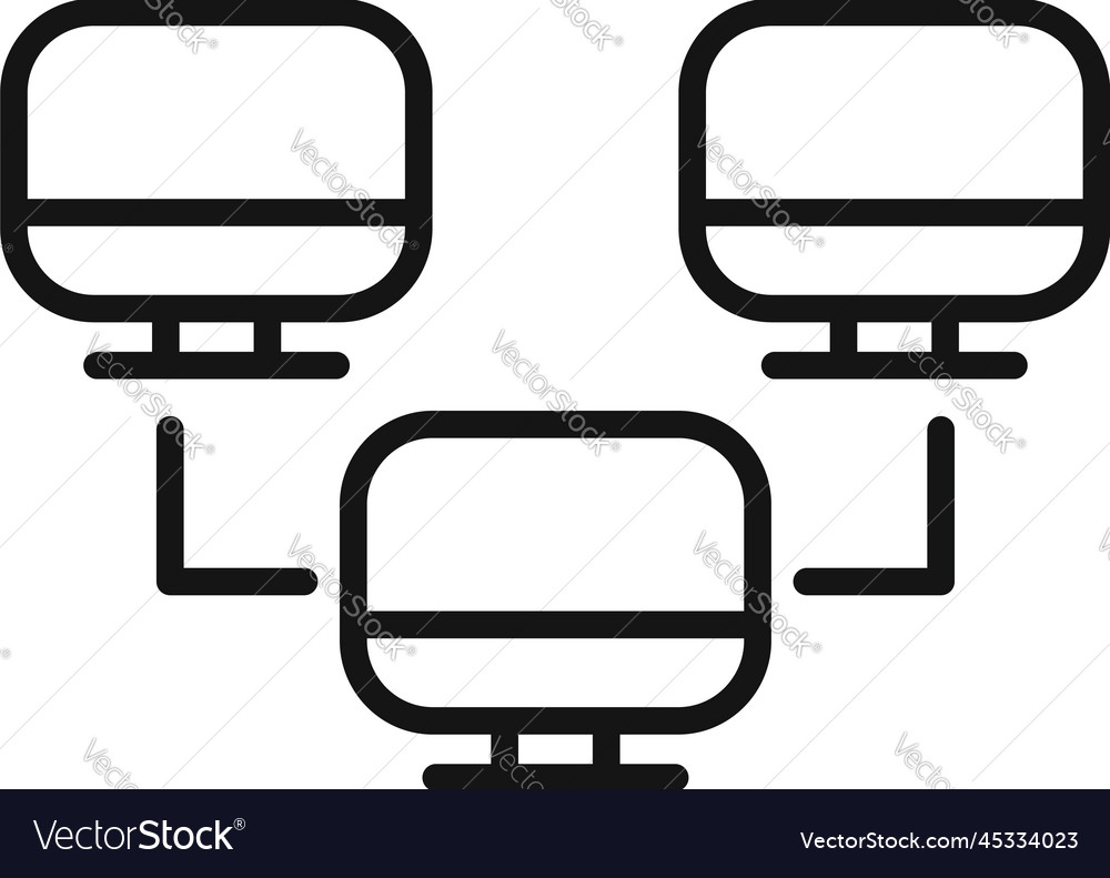 Backup network icon outline data cloud Royalty Free Vector Backup network icon outline data cloud Royalty Free Vector