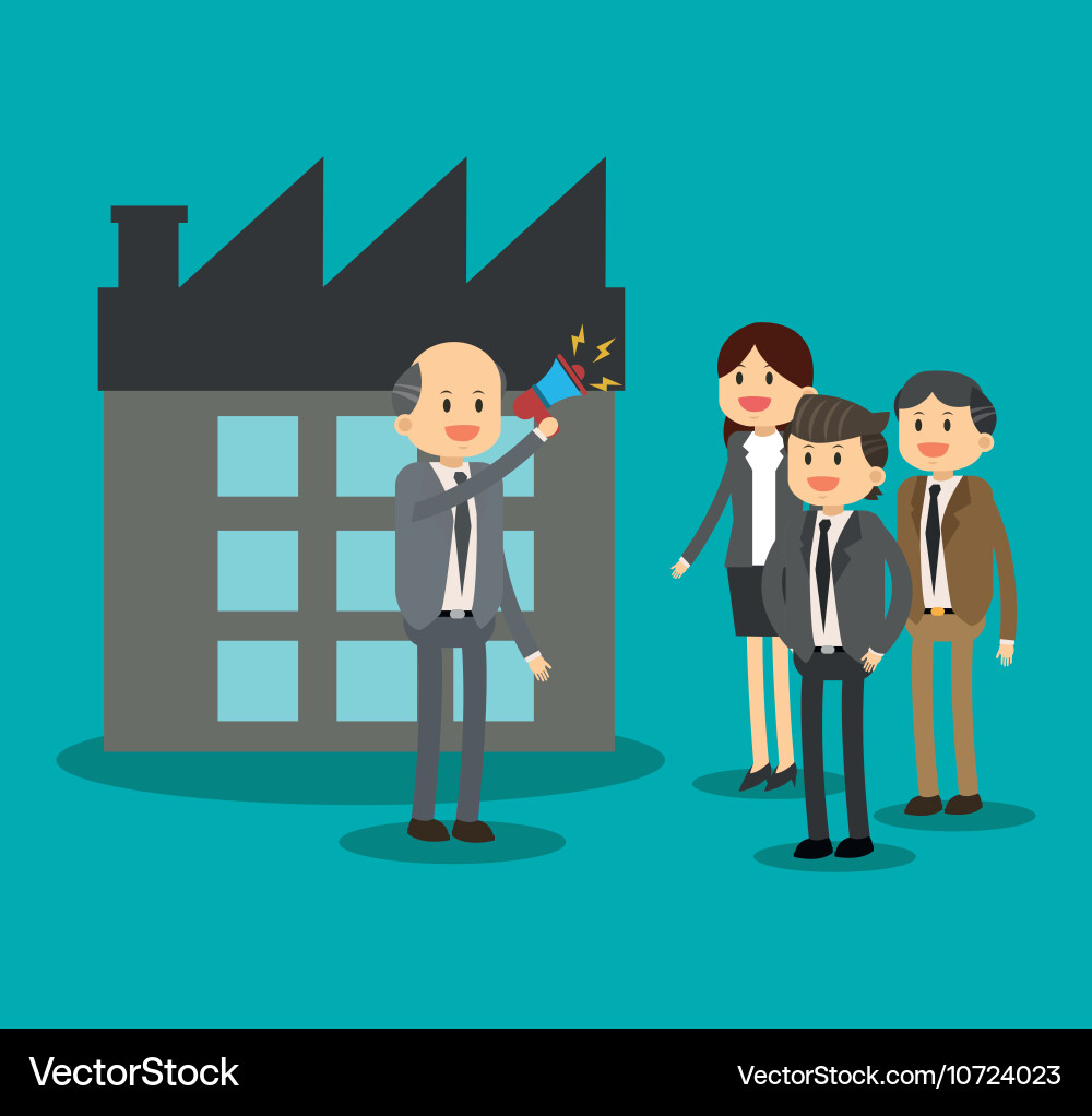 Businesspeople cartoon and solution design Vector Image