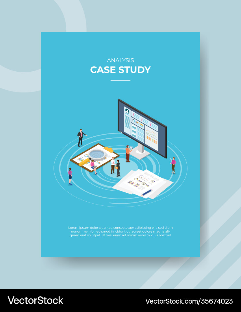 Case study concept for template banner and flyer Vector Image