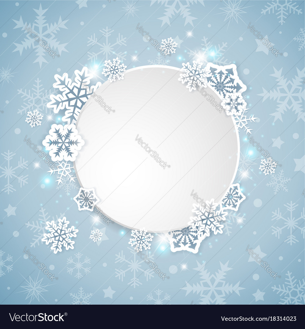 Christmas banner with paper snowflakes Royalty Free Vector