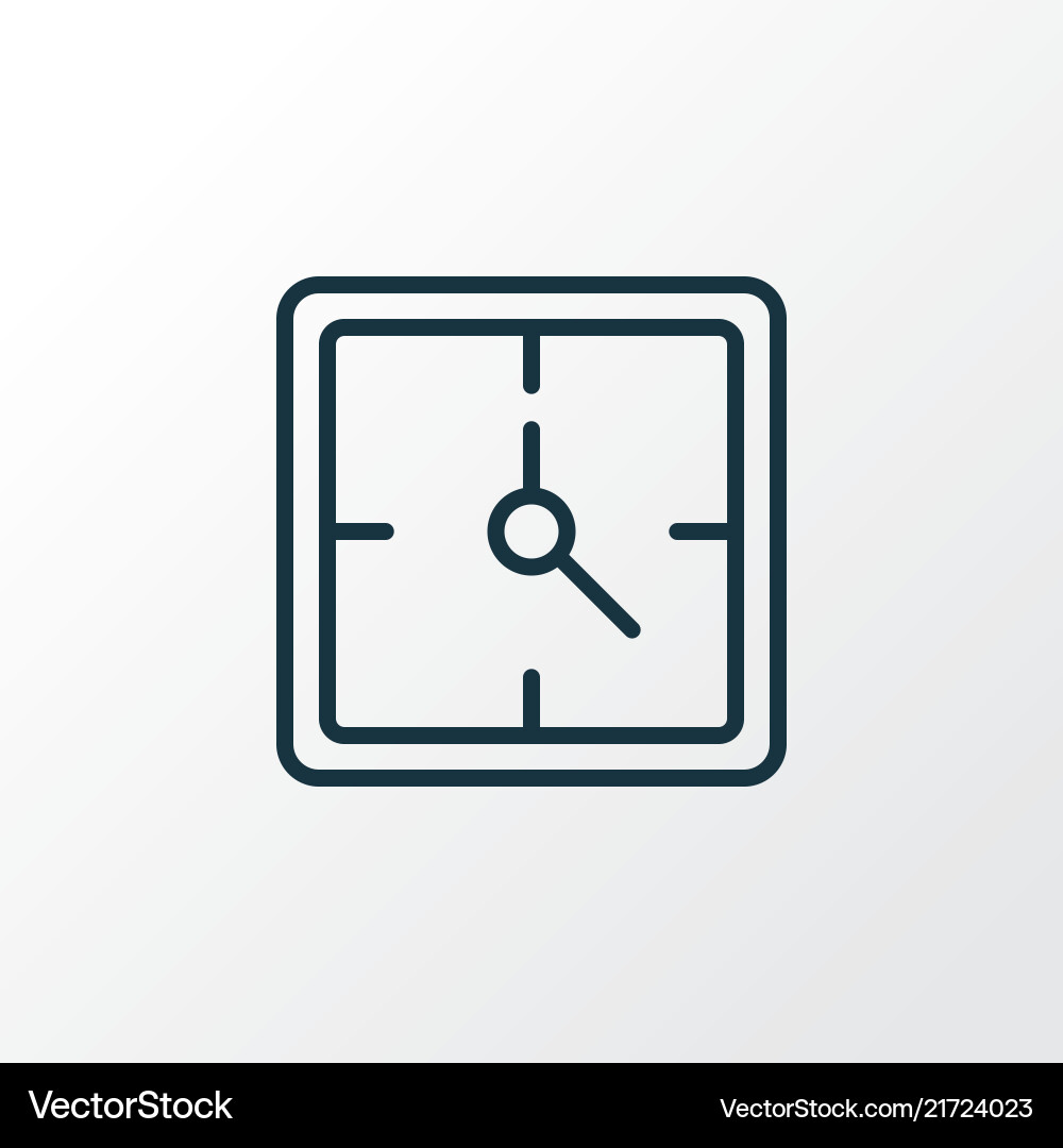 Clock icon line symbol premium quality isolated Vector Image