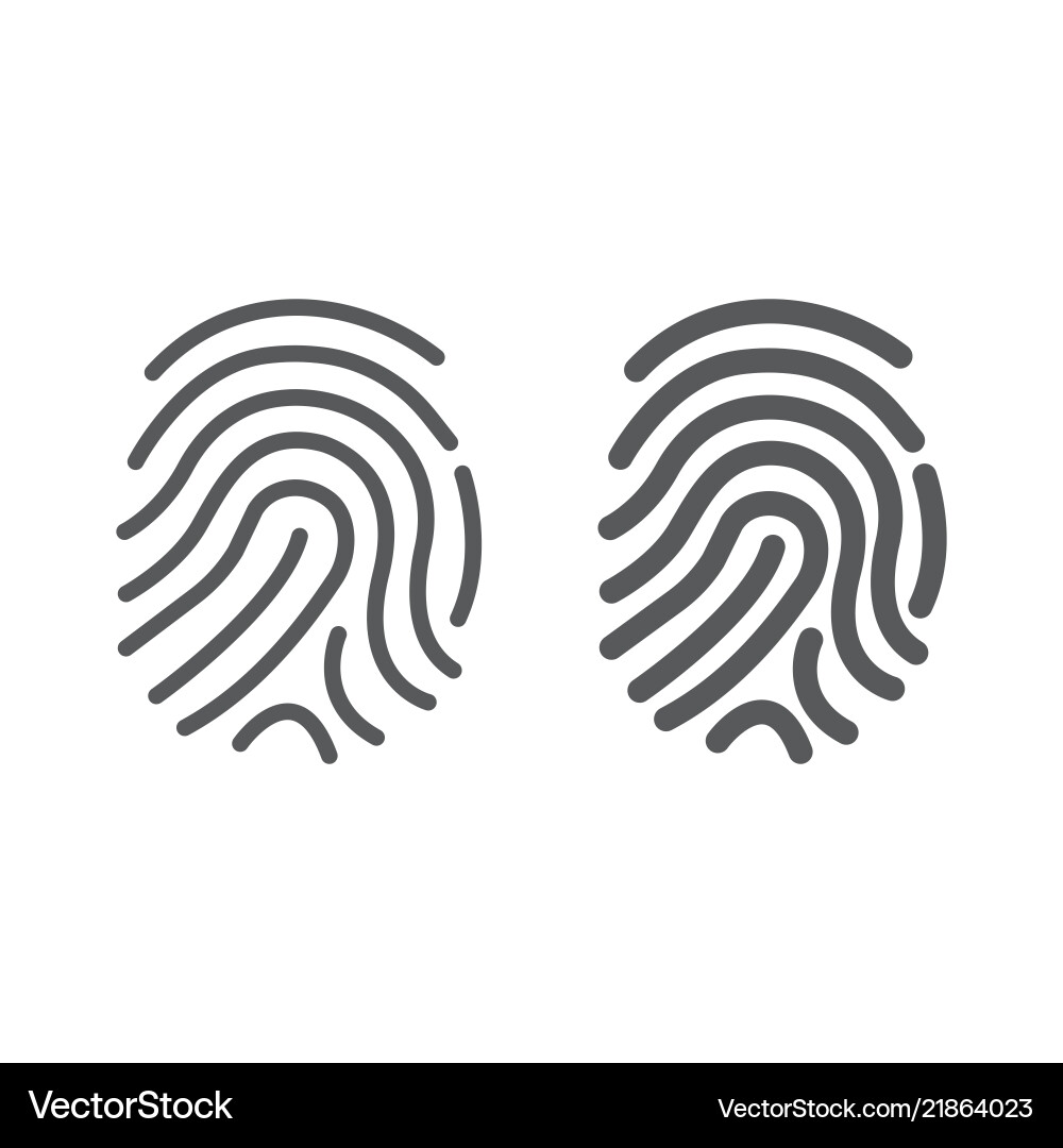 Cryptographic signature line and glyph icon Vector Image