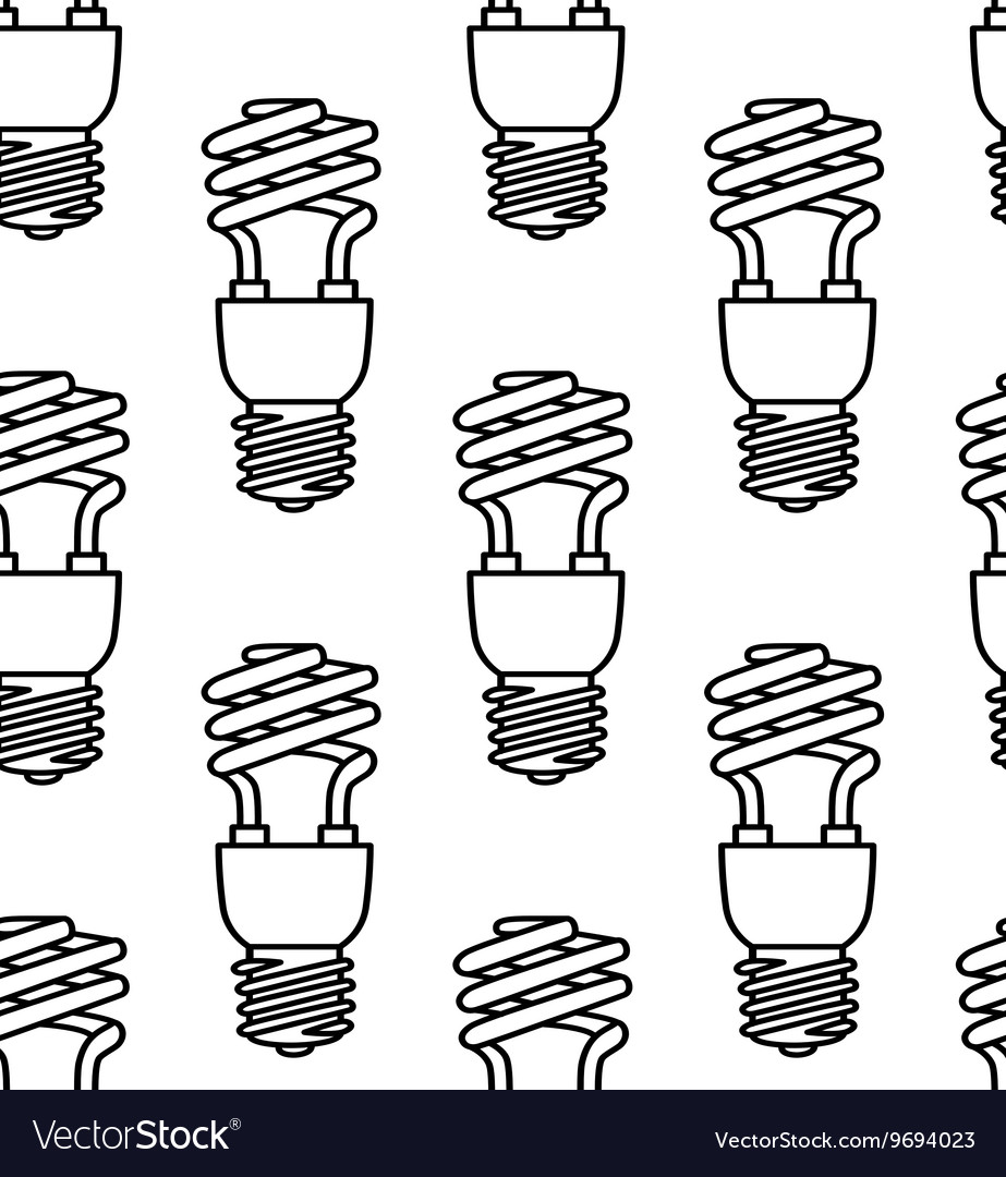 Energy saving light bulbs seamless pattern Vector Image
