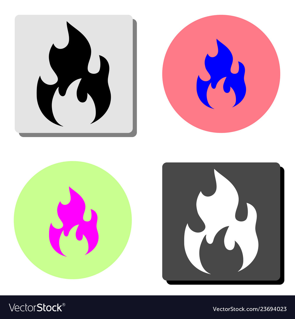 Fire flat icon Royalty Free Vector Image - VectorStock