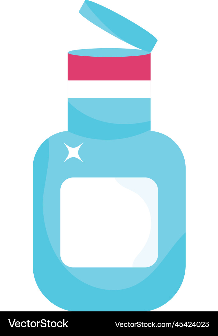 Isolated medicine alcohol bottle icon Royalty Free Vector