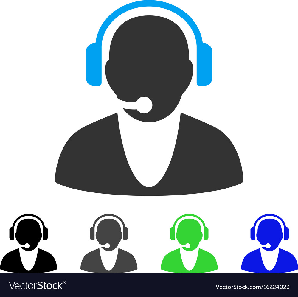 Operator flat icon Royalty Free Vector Image - VectorStock