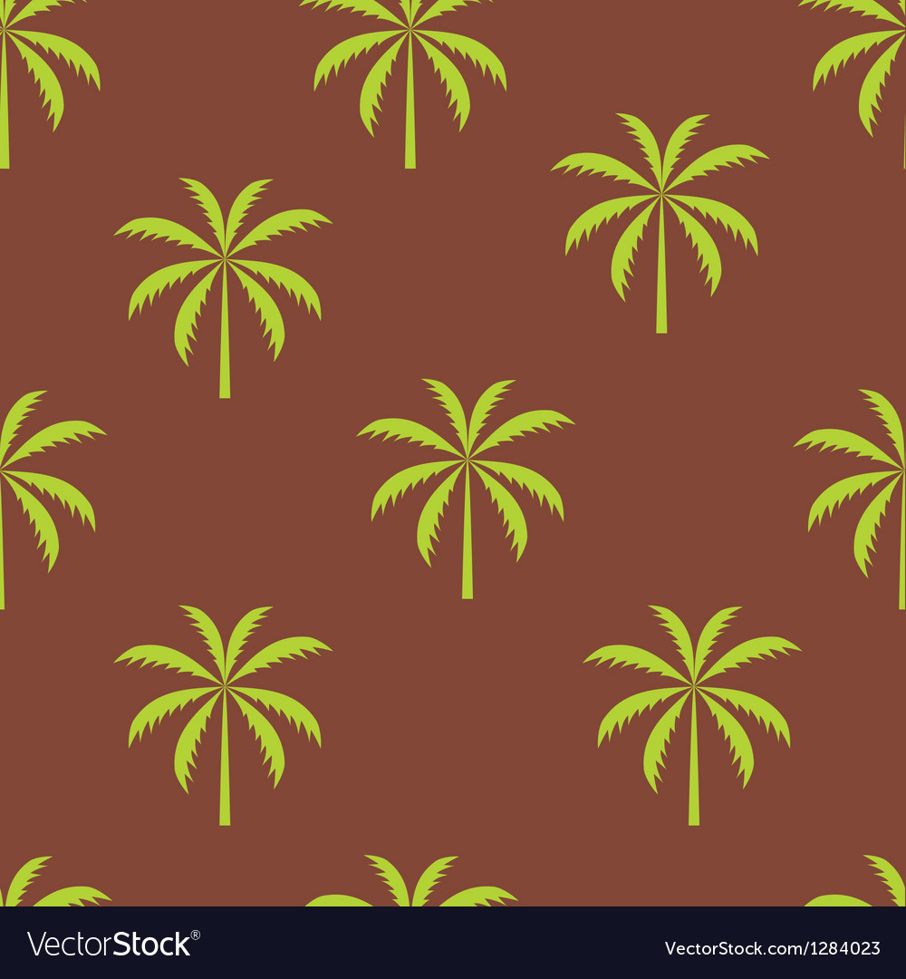 Palm tree seamless pattern Royalty Free Vector Image