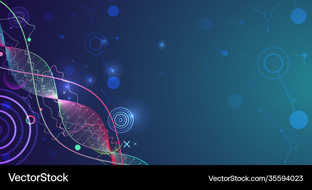 Science template wallpaper or banner with a dna Vector Image