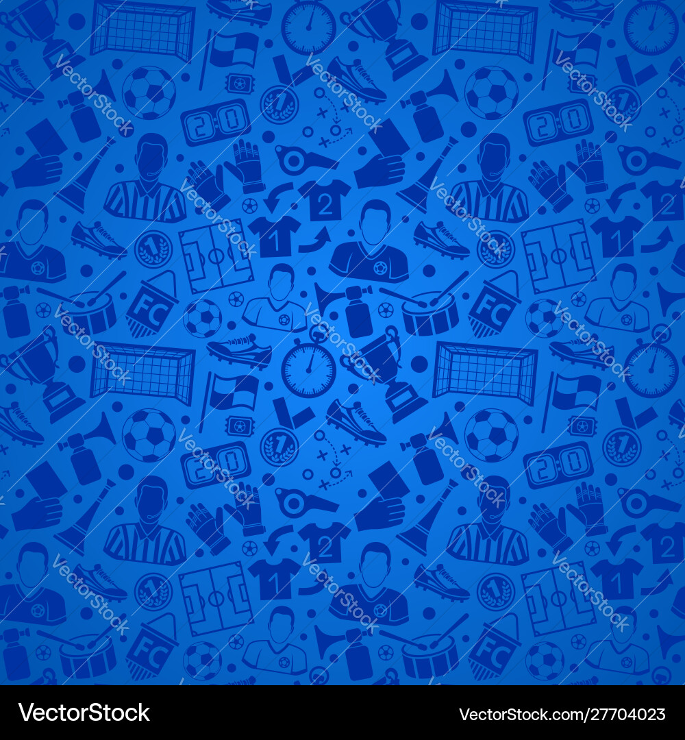 Soccer football seamless pattern Royalty Free Vector Image