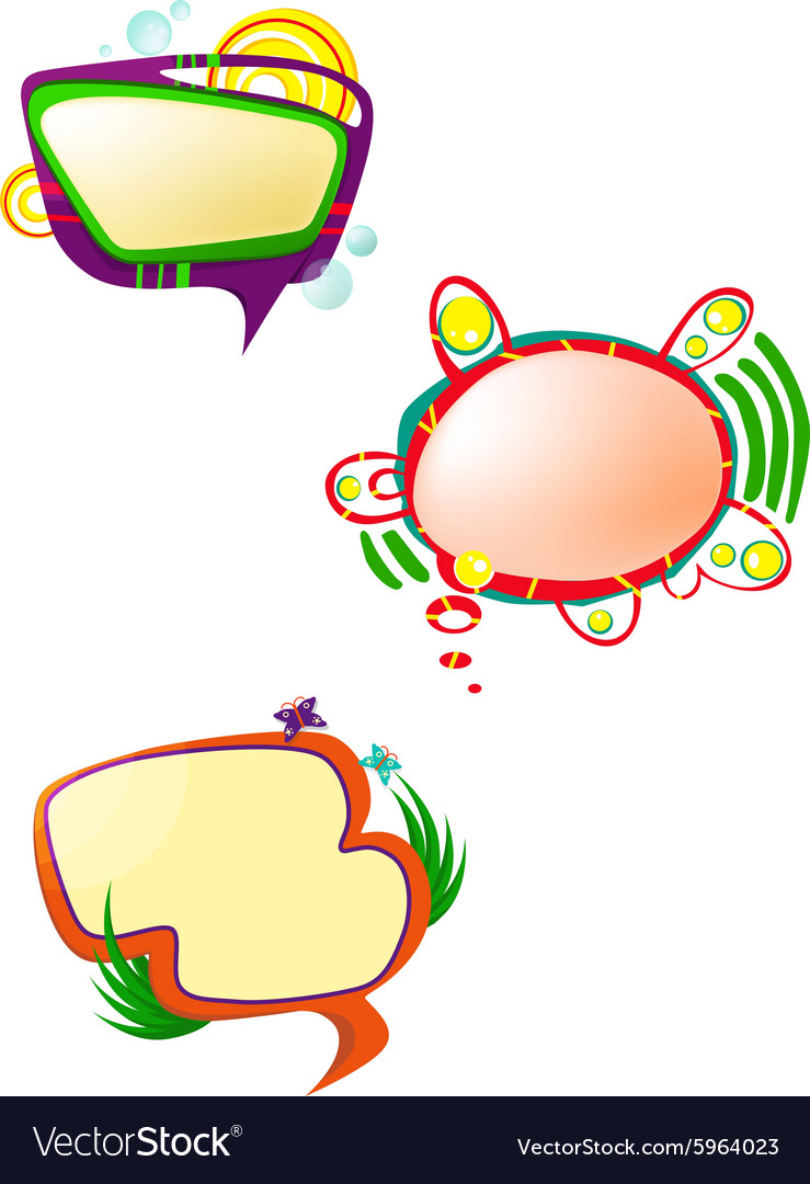 Speak bubbles Royalty Free Vector Image - VectorStock