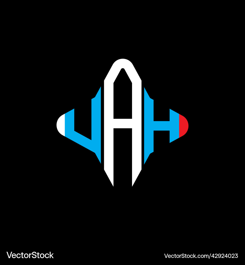 Uah letter logo creative design with graphic Vector Image