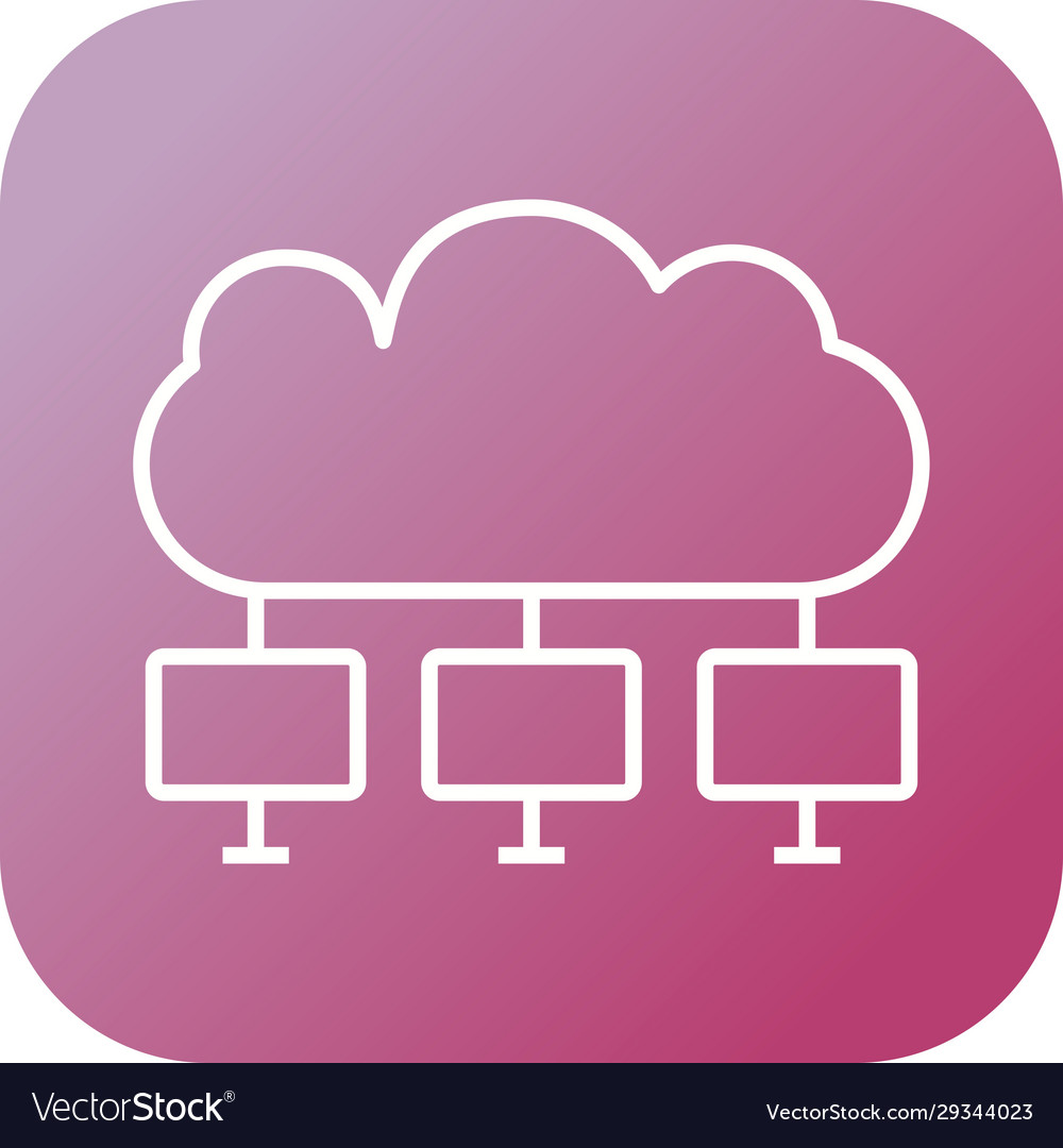 Unique cloud computing line icon Royalty Free Vector Image Unique cloud computing line icon Royalty Free Vector Image