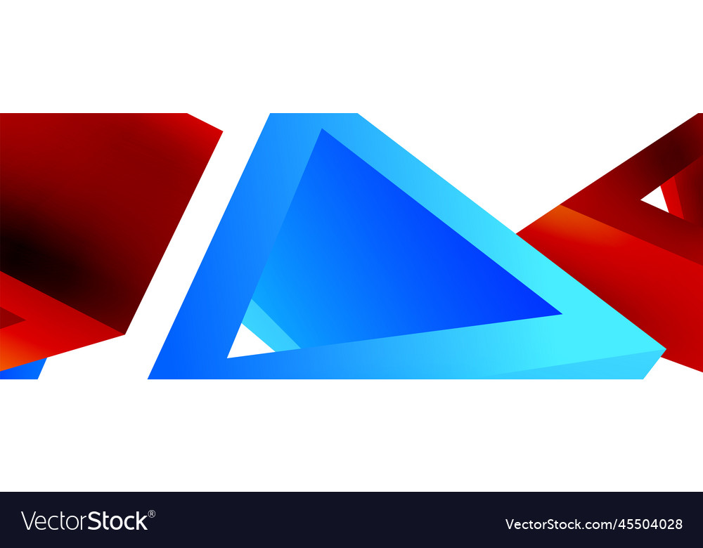 3d triangle abstract background basic shape Vector Image