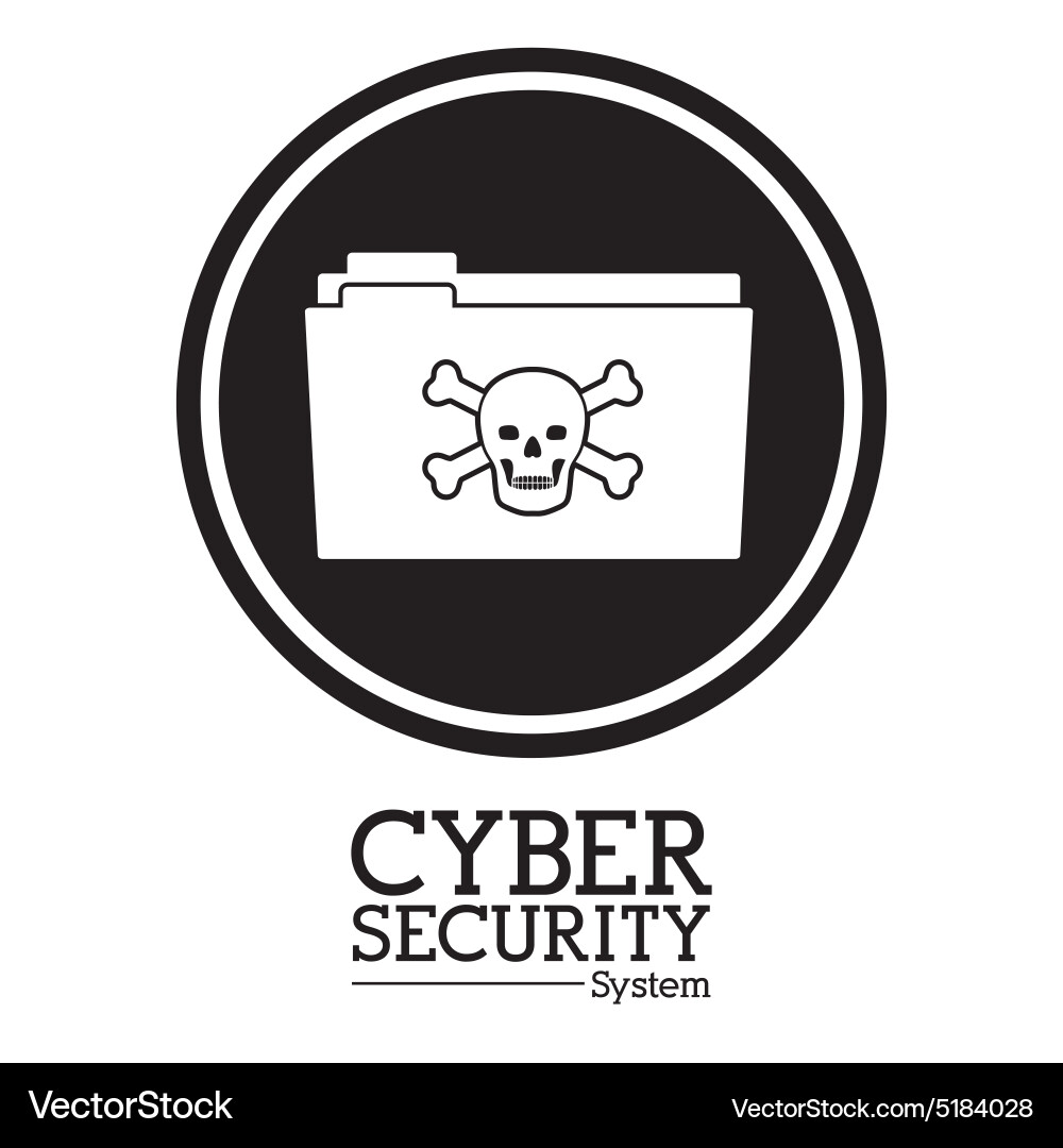 Cyber security digital design Royalty Free Vector Image