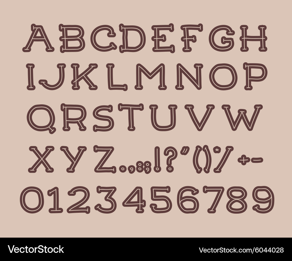 Hand drawin alphabet handwritting abc font Vector Image