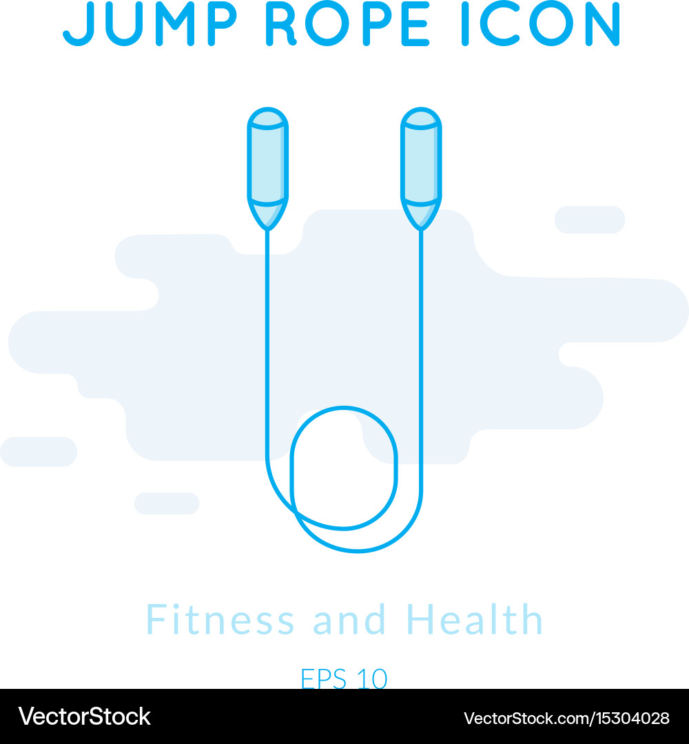 Jump rope icon isolated on white Royalty Free Vector Image