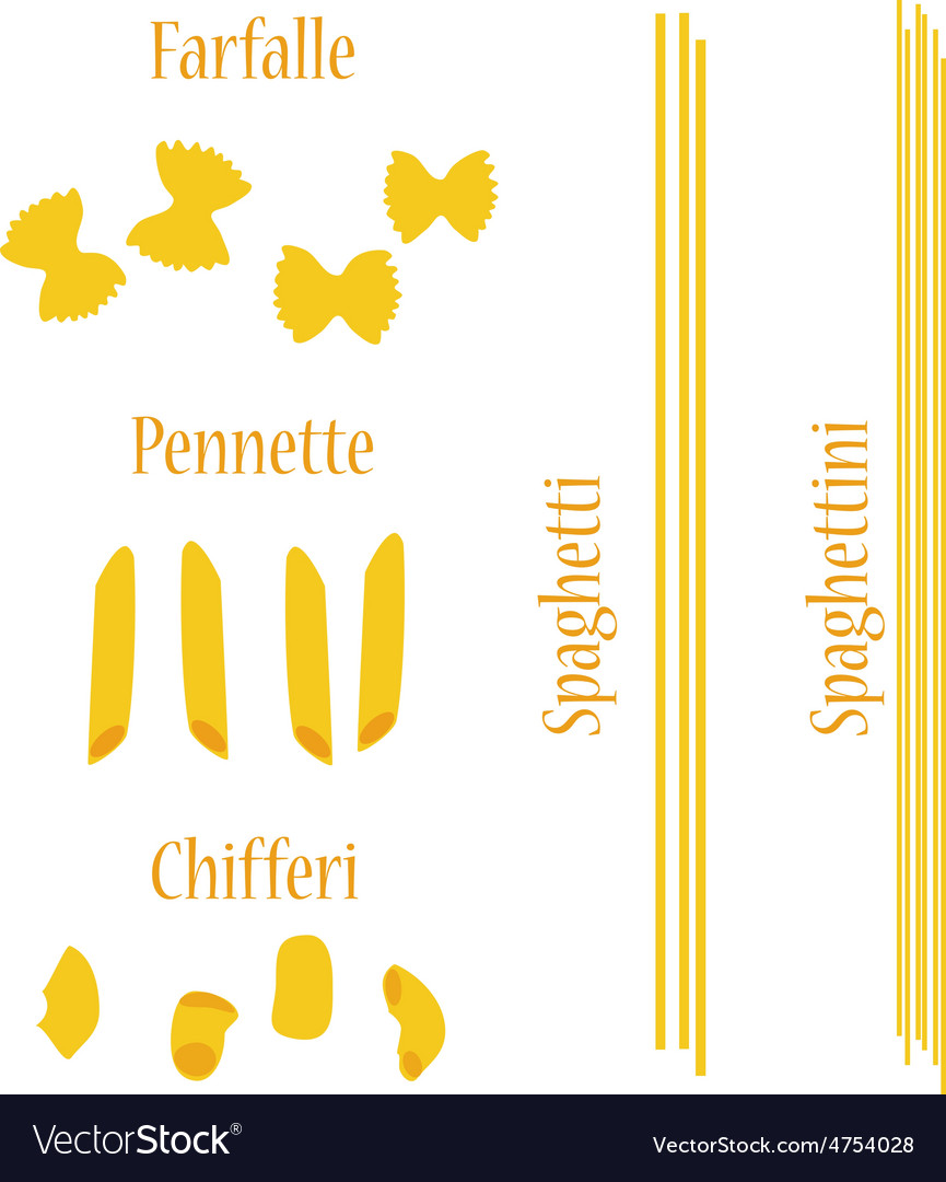 Macaroni set Royalty Free Vector Image - VectorStock