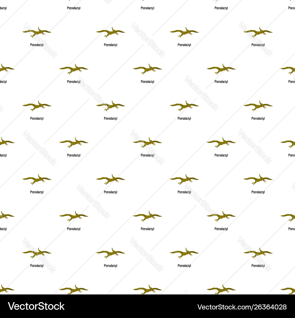 Pterodactyl pattern seamless Royalty Free Vector Image