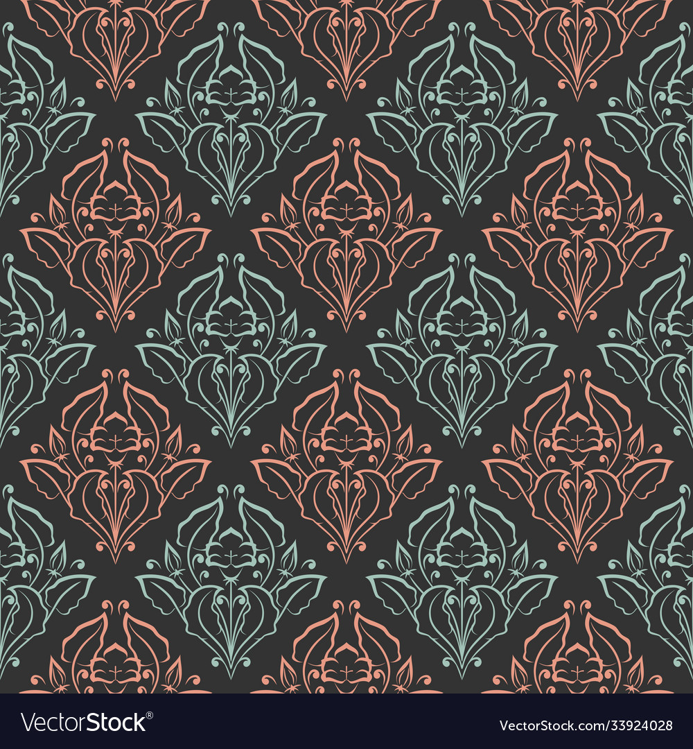 Seamless pattern with floral elements Royalty Free Vector