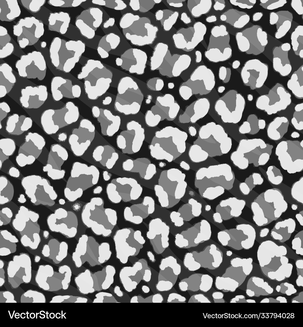 Seamless snowy leopard ocelot or wild cat fur Vector Image