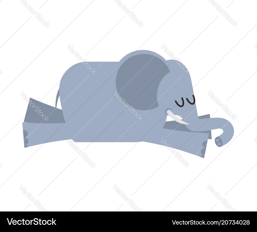 Sleeping elephant animal africa is sleeping Vector Image