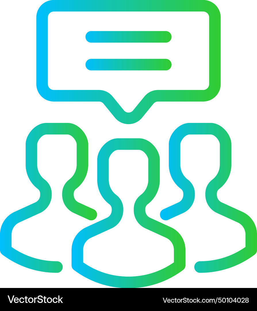 Team discussion marketing icon with blue Vector Image