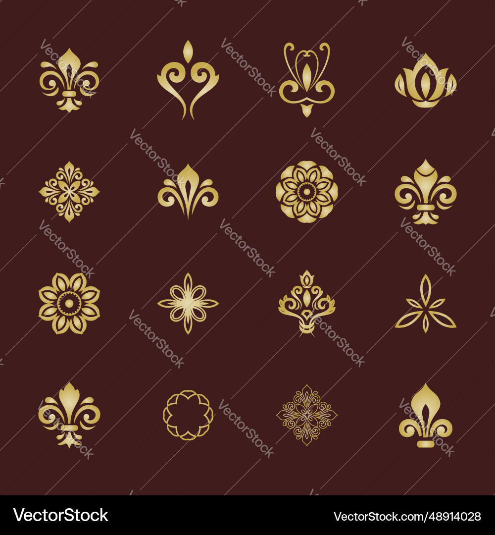 Vintage big set of classic patterns Royalty Free Vector