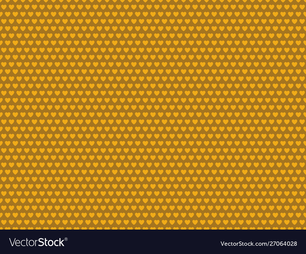 Yellow heart shape pattern Royalty Free Vector Image
