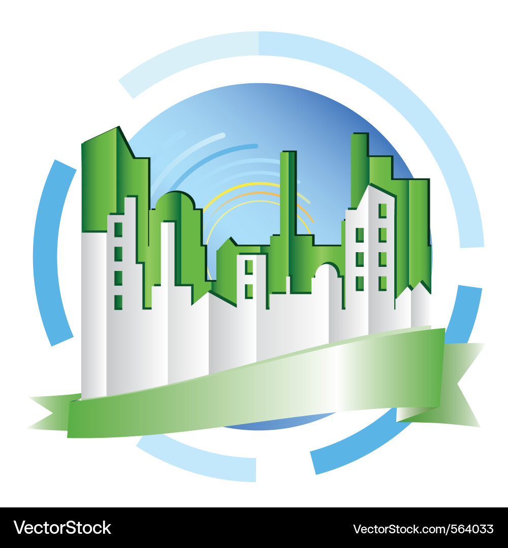 Abstract city on the sky background Royalty Free Vector