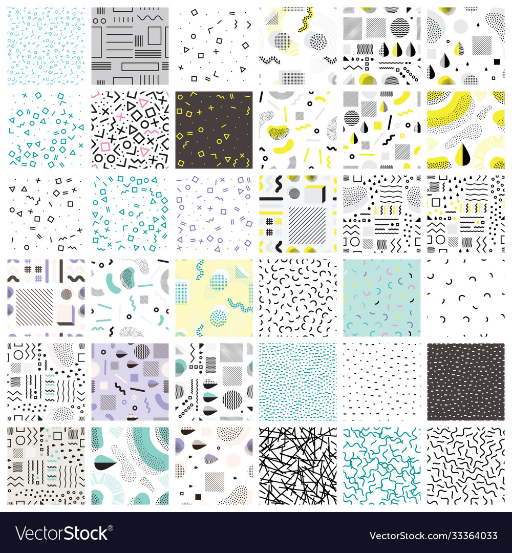 Abstract geometric seamless pattern with simple Vector Image