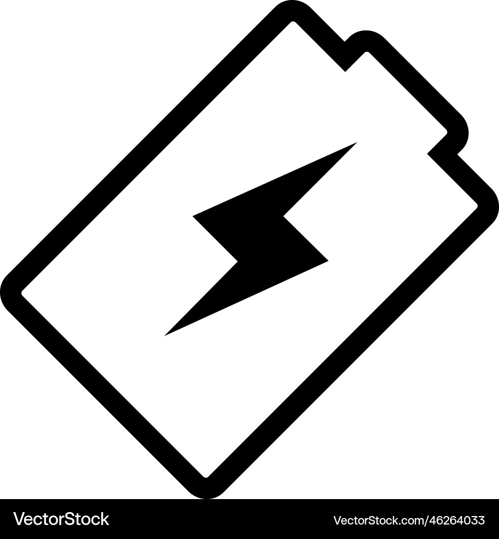Battery charger icon logo isolated on white Vector Image