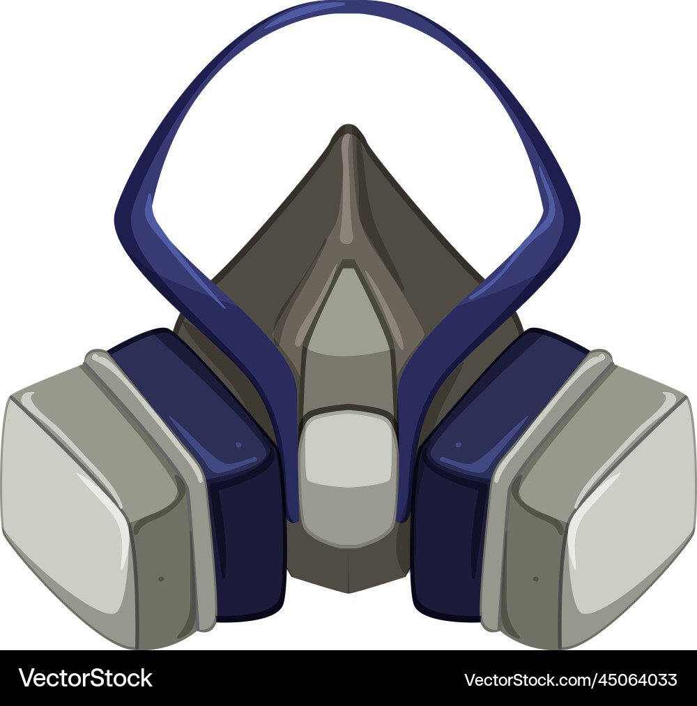 Face respirator mask cartoon Royalty Free Vector Image