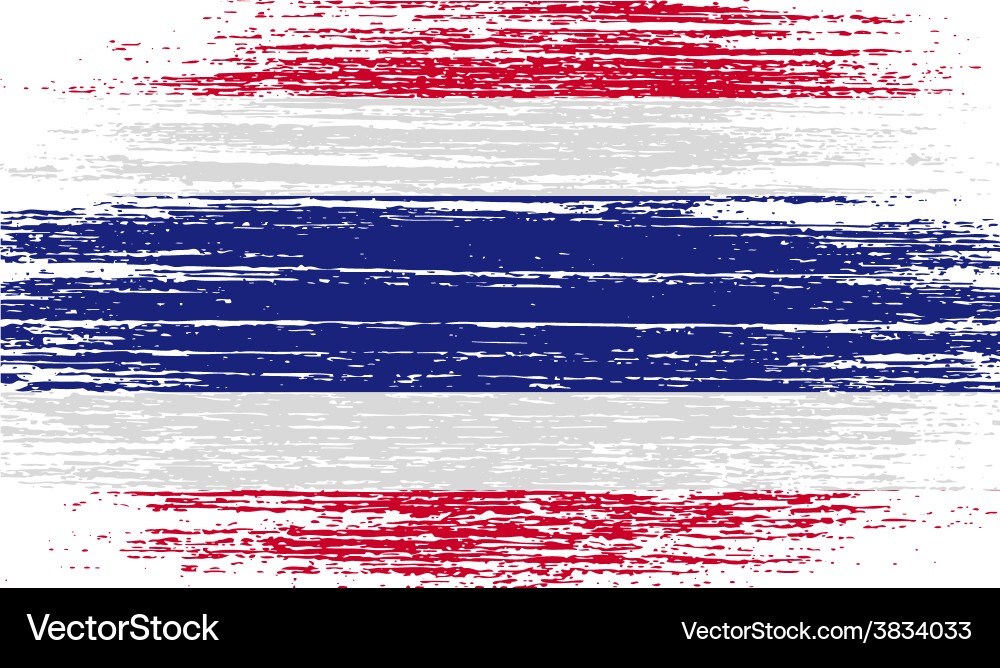 Flag of thailand with old texture Royalty Free Vector Image