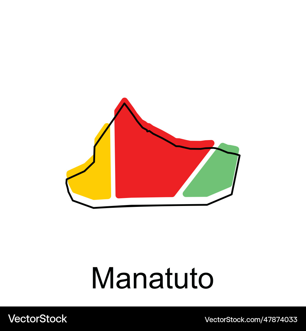 Map of manatuto design template national borders Vector Image