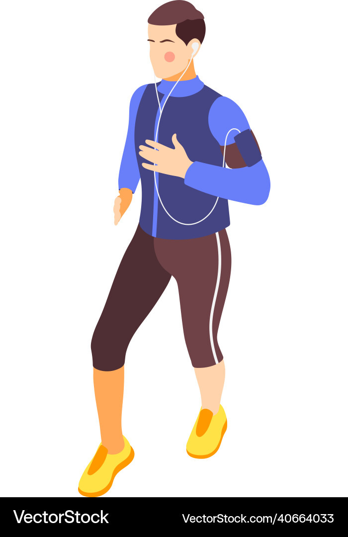 Running to music composition Royalty Free Vector Image