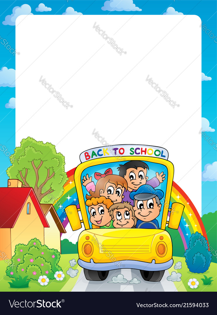 School theme frame 9 Royalty Free Vector Image