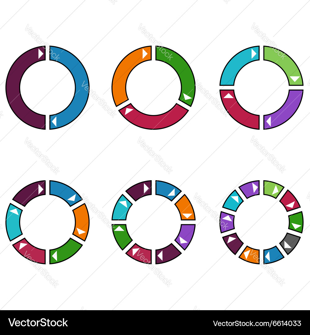 Set of Colorful Circles Royalty Free Vector Image