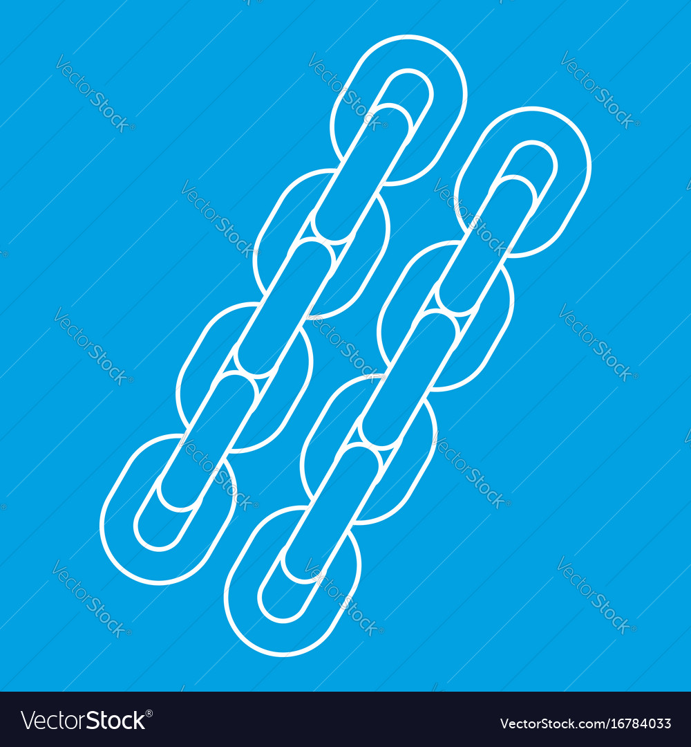 Two chains icon outline style Royalty Free Vector Image