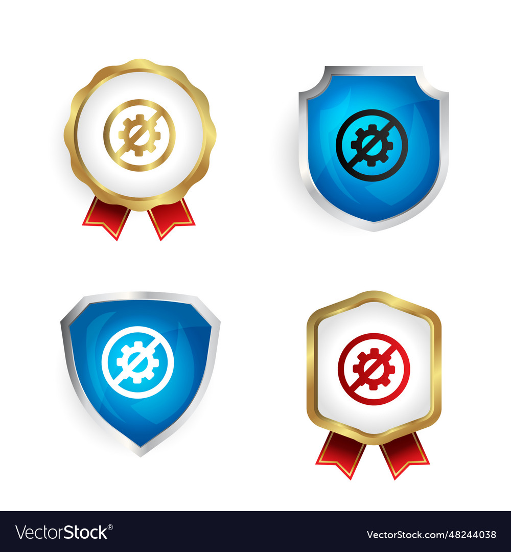 Abstract No Configuration Badge And Label Vector Image