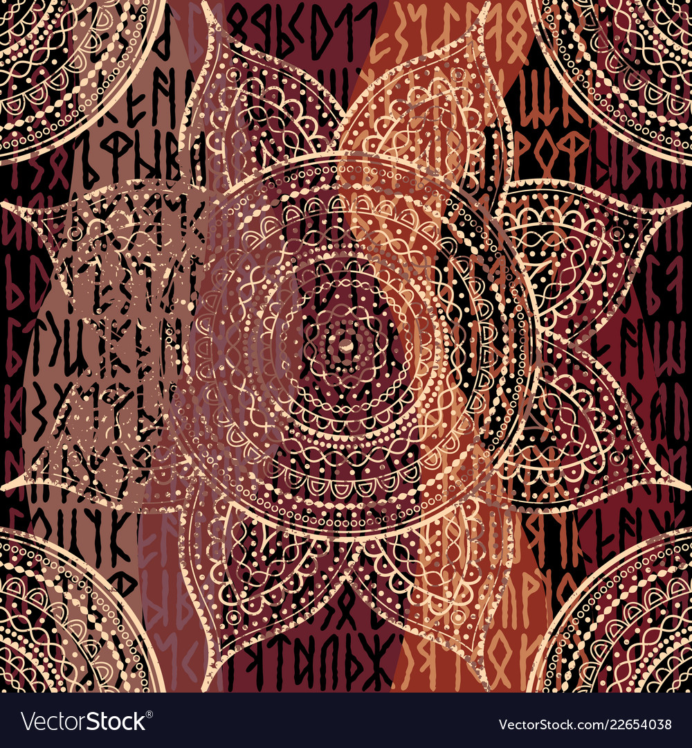 Abstract round mandala pattern Royalty Free Vector Image