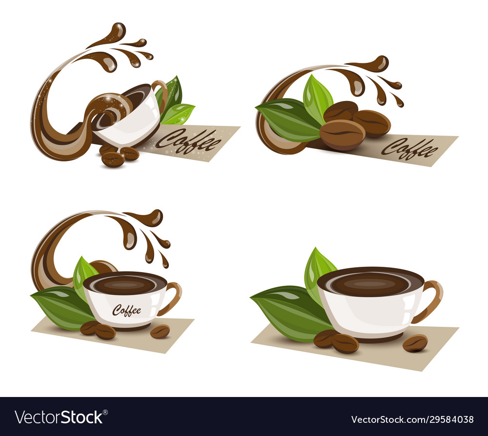Coffee elements for design Royalty Free Vector Image