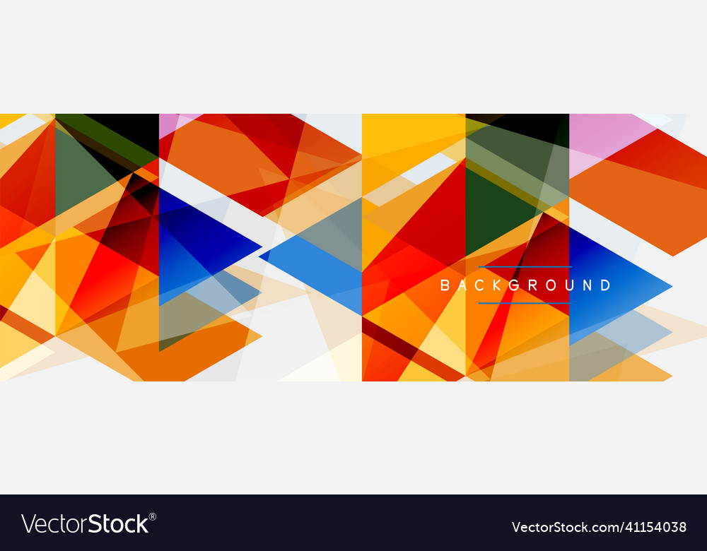 Color triangles composition geometric abstract Vector Image