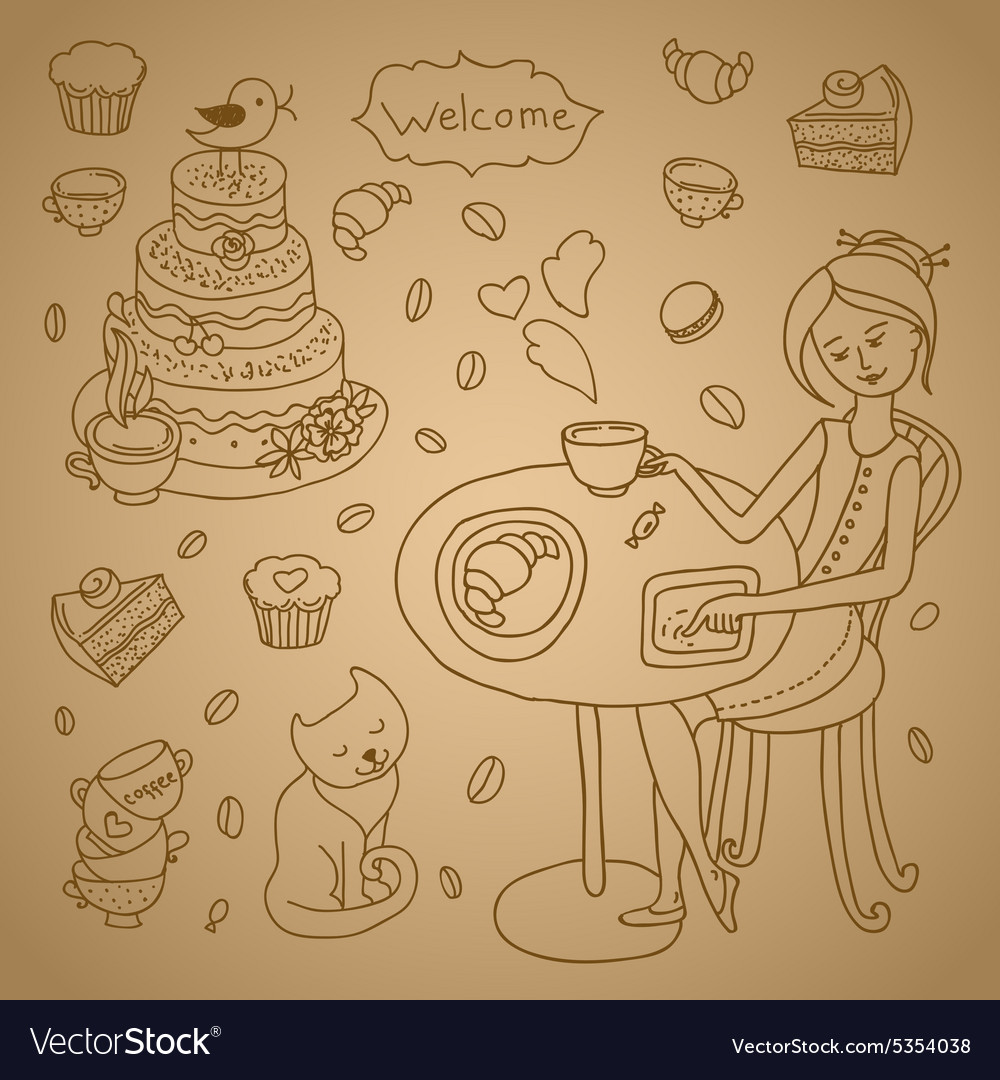 Pattern for design menu Royalty Free Vector Image