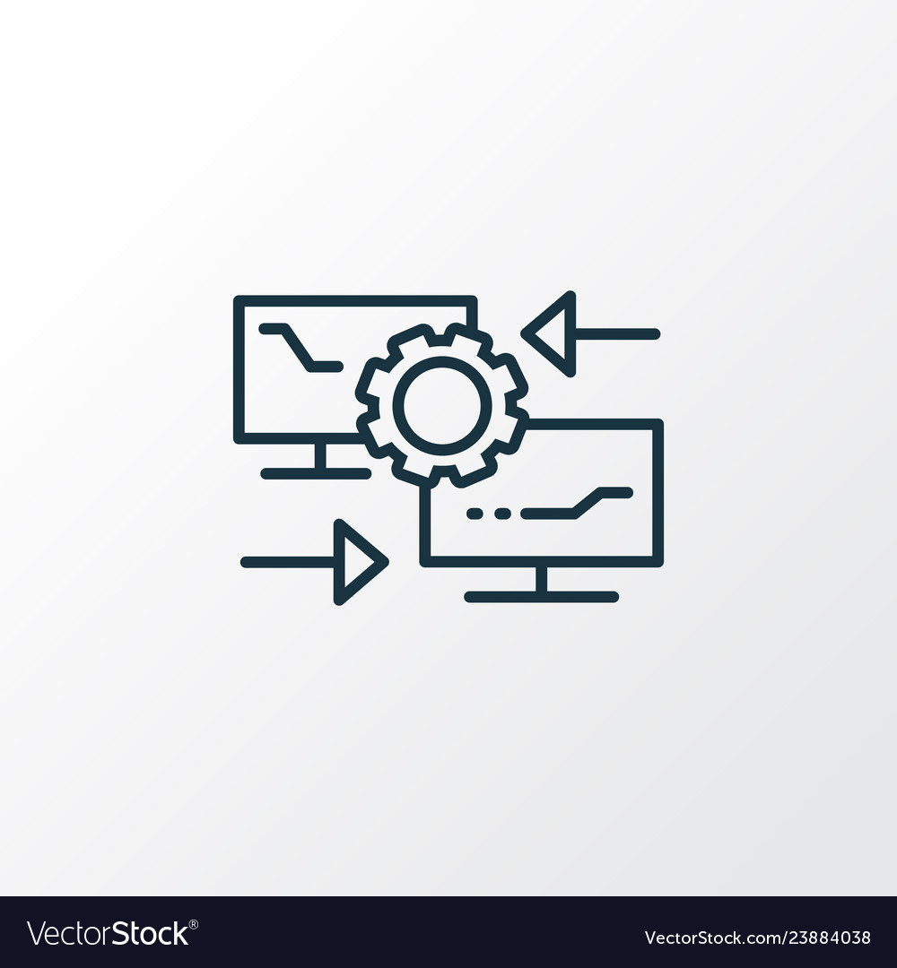 Reverse engineering icon line symbol premium Vector Image