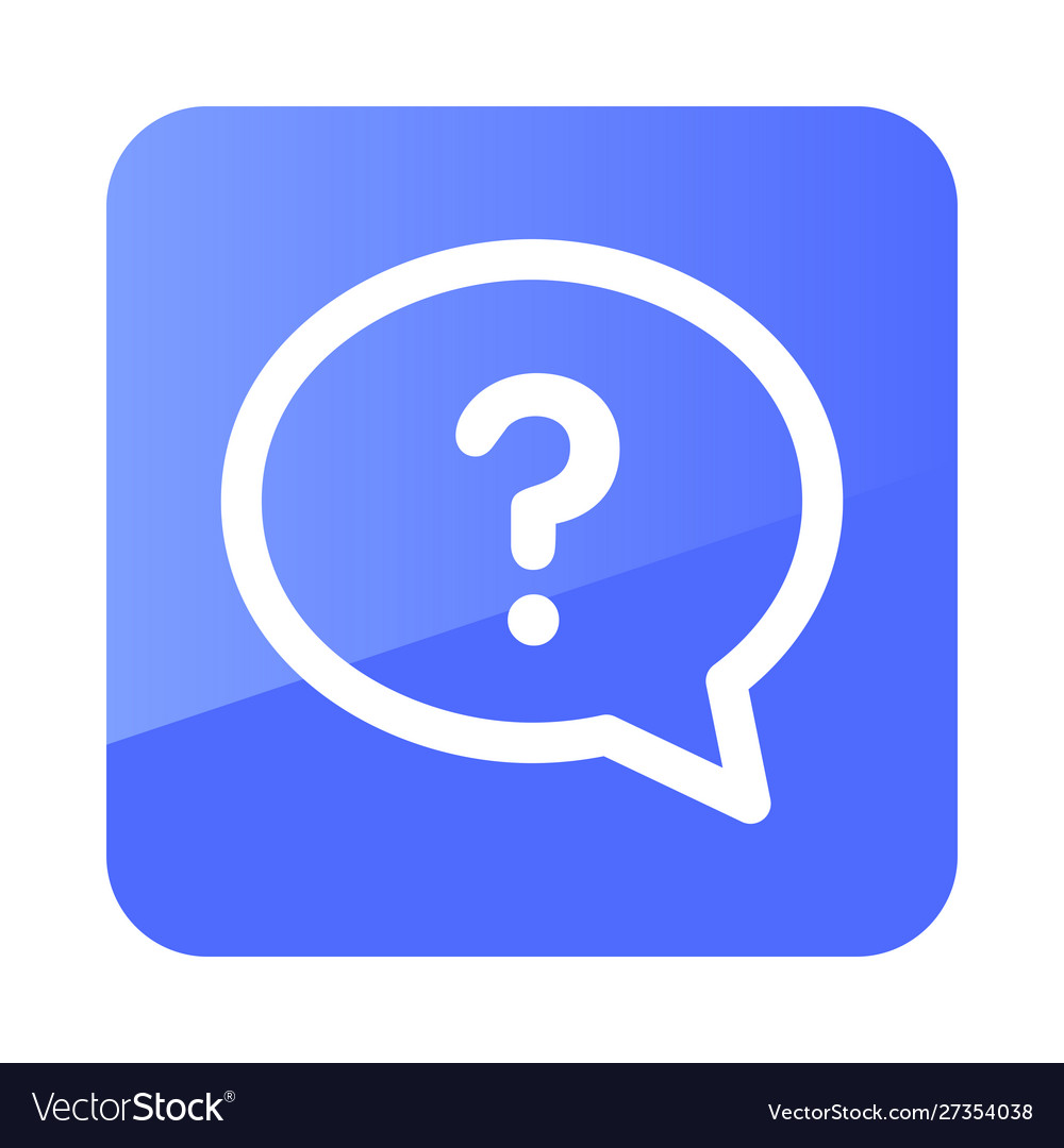 Speech bubble with question mark icon Royalty Free Vector