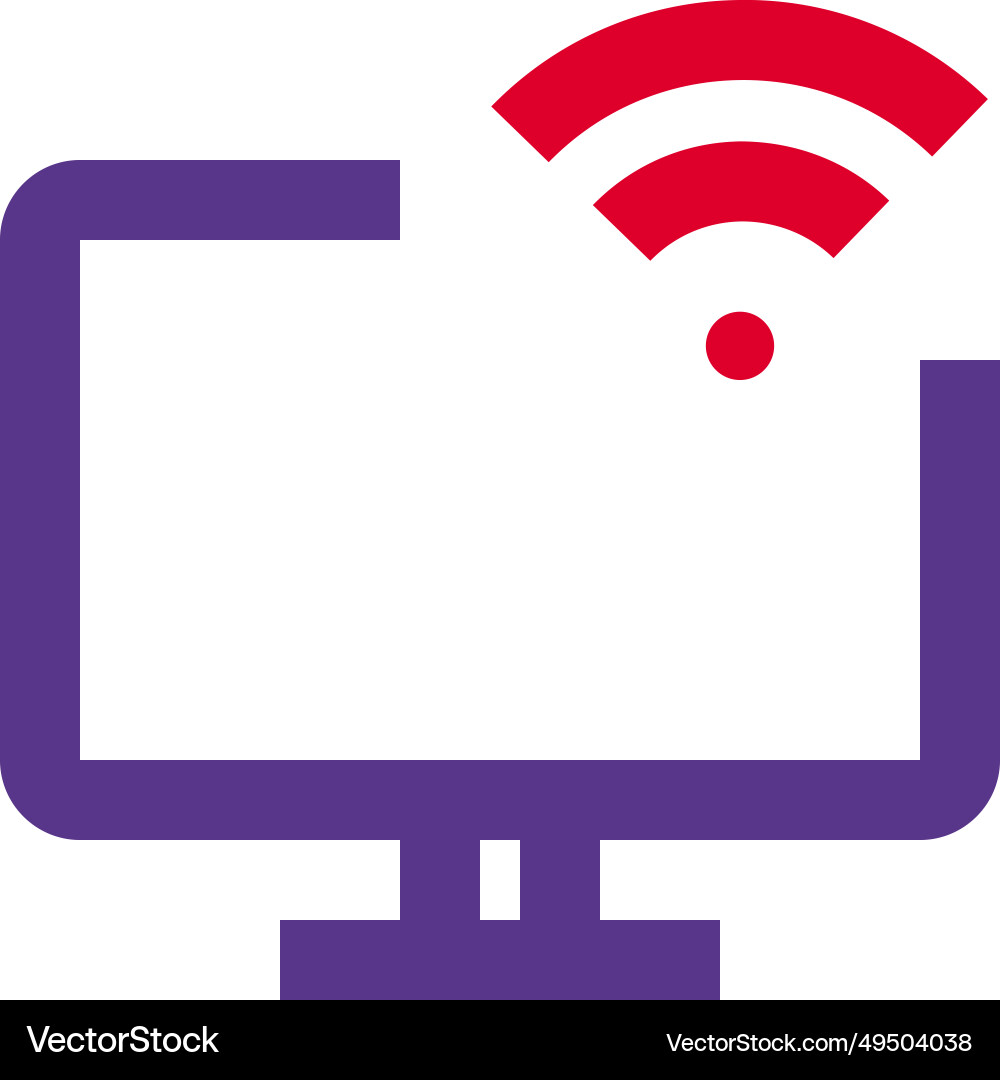 Wireless internet connection for desktop Vector Image