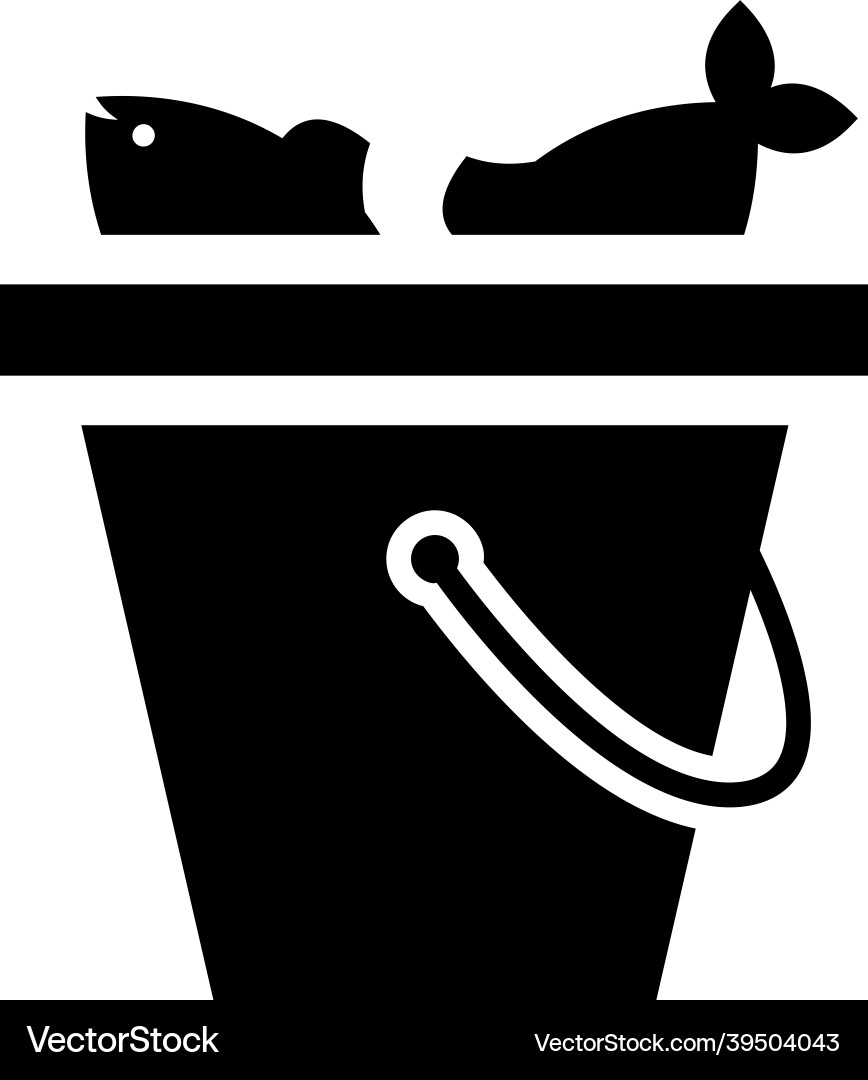 Fish bucket Royalty Free Vector Image - VectorStock